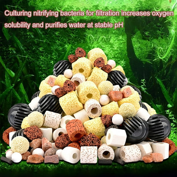 Flmtop Aquarium Filtration Media Lightweight Aquarium Filter Ceramic ...