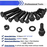 272PCS Heavy Duty Bolts and Nuts Assortment Kit, 1/4, 5/16, 3/8 Machine ...