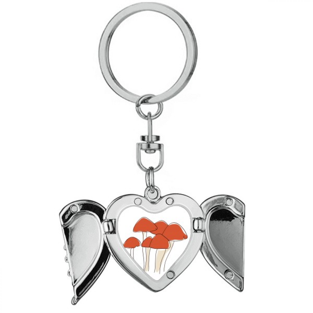 De dibujos animados patron Mushroom linea ilustrar Llavero de alas de ...