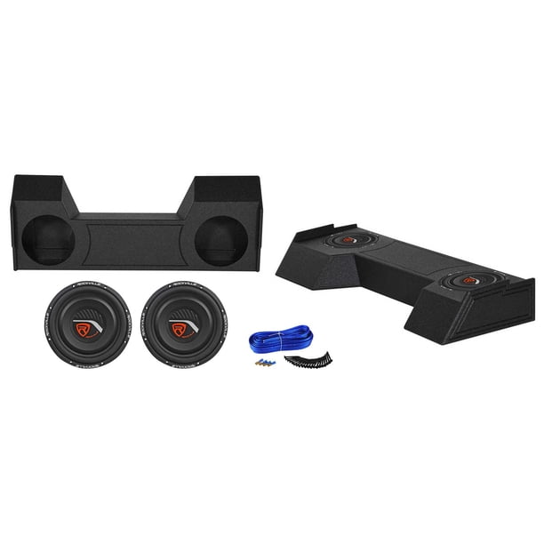 (2) 12" Subwoofers+Bedlined Downfire Sub Box For 2019-2020 Dodge Ram ...