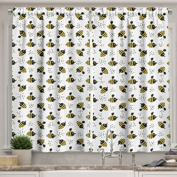 Bee Kitchen Curtains