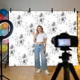 Spring Floral Backdrop for Photography, Flower Gray Leaf Watercolor ...