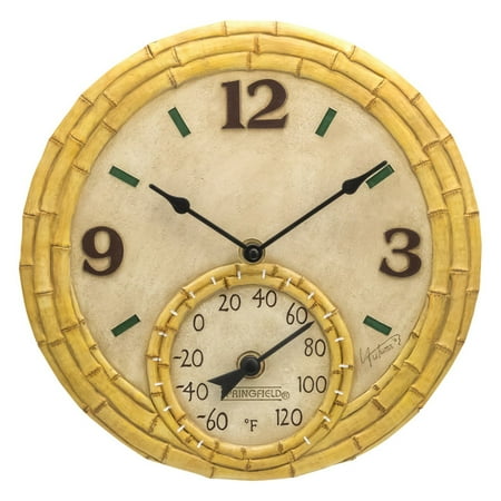 Springfield 12" Poly Resin Clock with Thermometer - Walmart.com