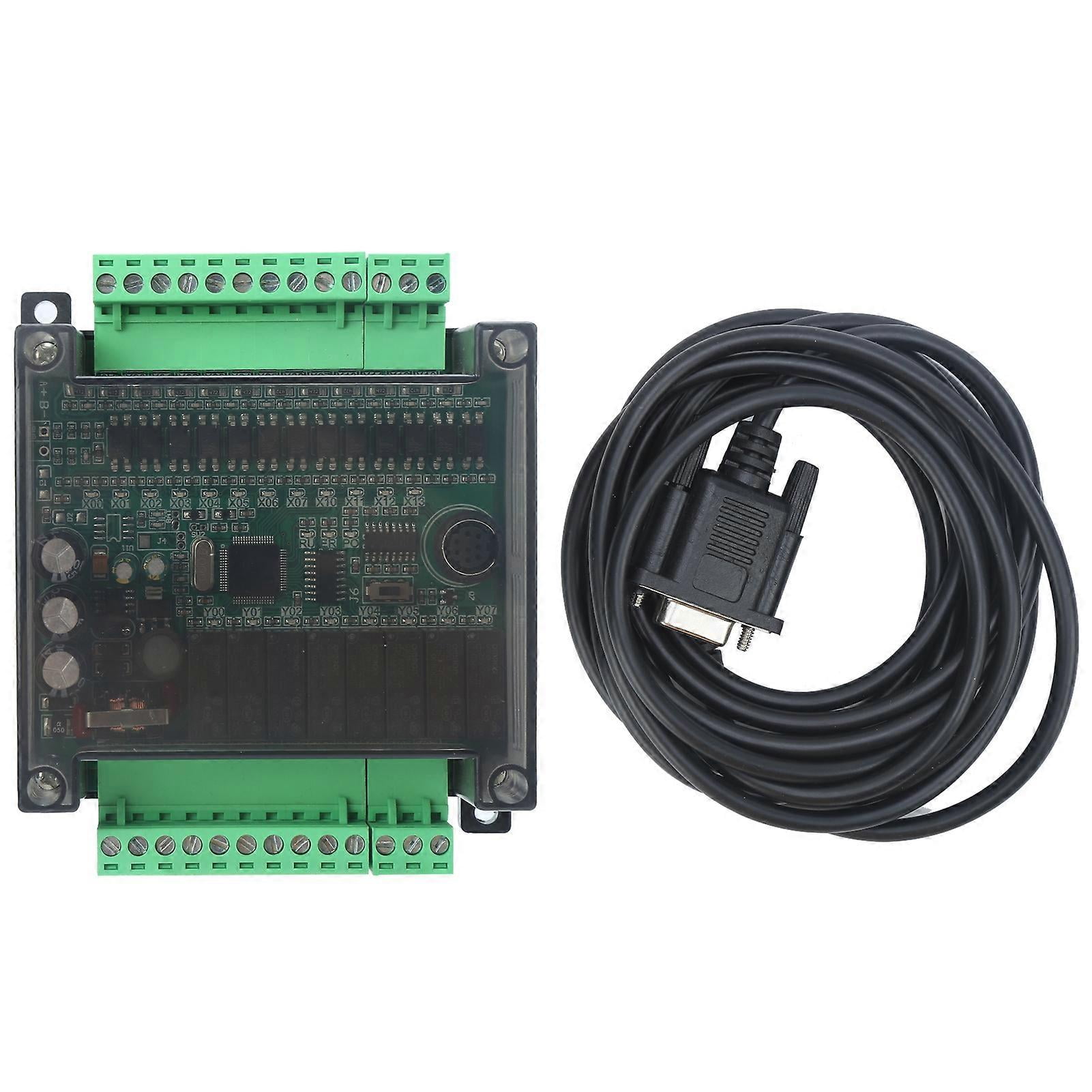 PLC Board Programmable Controller Industrial Control Module with DVP Cable 2N 1N 20MRWith Base ...