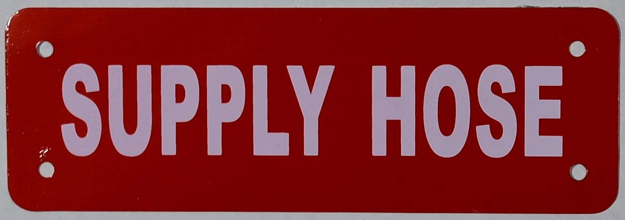 Supply Hose Sign (RED Reflective, Aluminium 2X6) (ref-2201) - Walmart.com