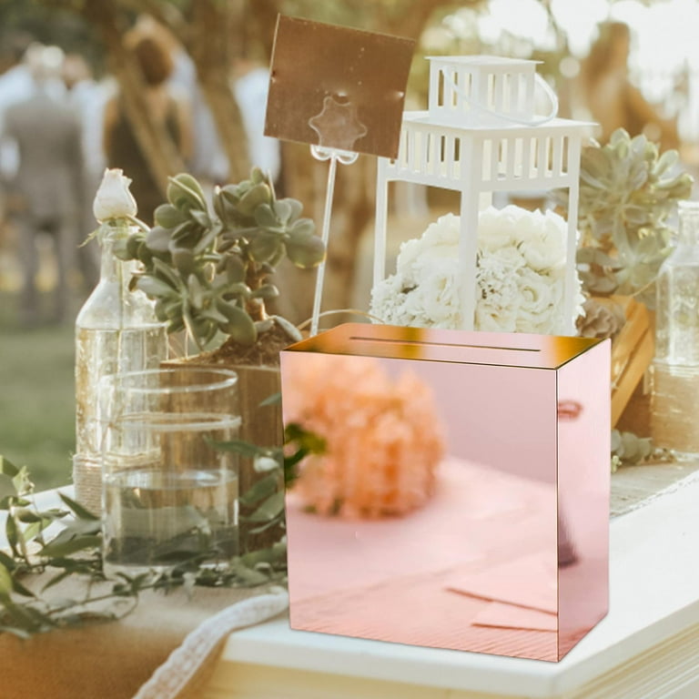 Money Holder Wedding Reception Acrylic Wedding Card Box With Lock