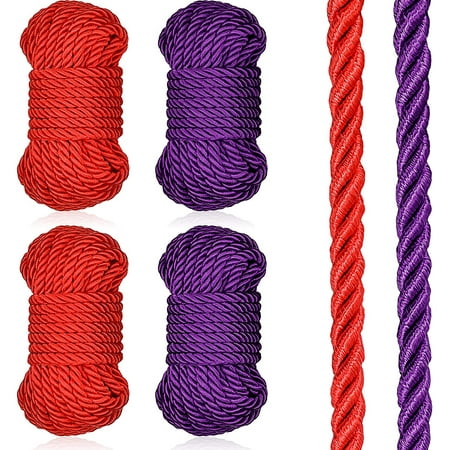 32 Feet Braided Twisted Silk Ropes 8mm Diameter Soft Solid Braided ...