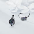 Celtic Trinity Knot Earrings for Women 925 Sterling Silver Black Celtic ...