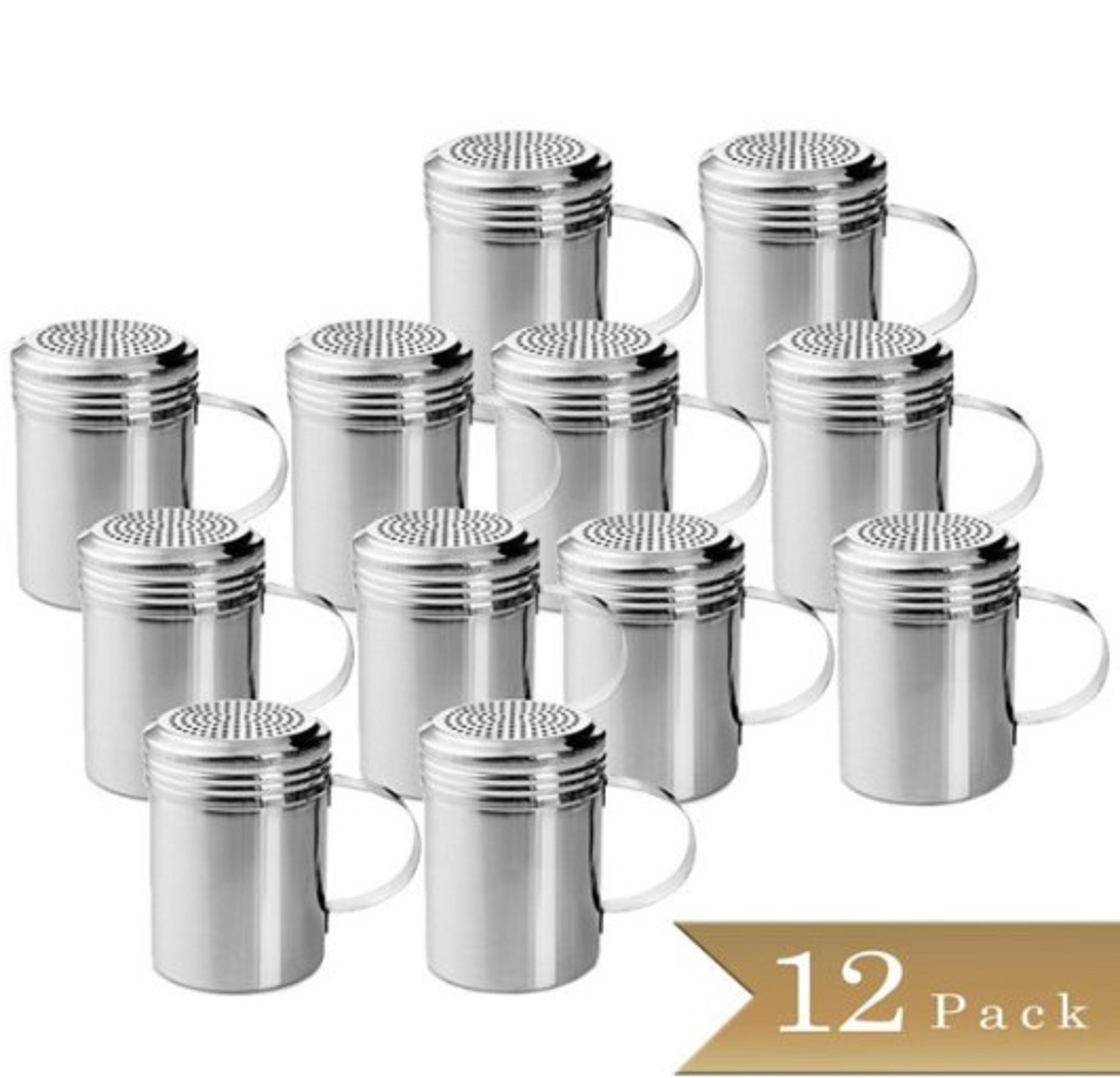 Truecraftware - 10 Ounce Stainless Steel Dredge Shakers with Handle ...