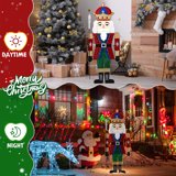 5.5FT Lighted Nutcracker with Drum for Christmas Decoration, 2D Pre-Lit ...