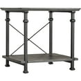 Weston Home Clayton Rustic Industrial X-Frame End Table, Grey, Wood and ...