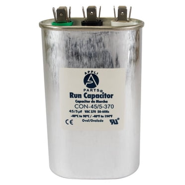 Appli Parts Dual Run Capacitor for ac 75+5 Mfd uF (microfarads) 370VAC ...