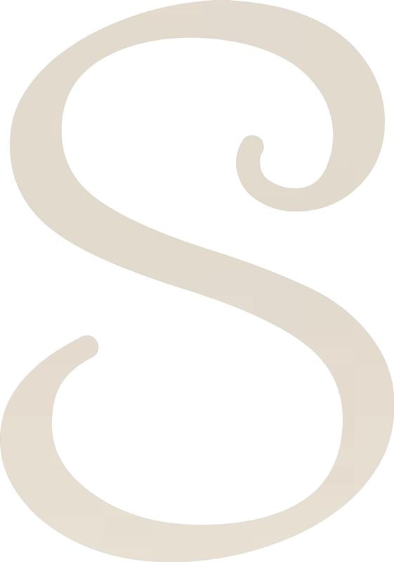 Awesome Life Craft, Acrylic Letter S Script, 4'' Tall White Alphabet ...