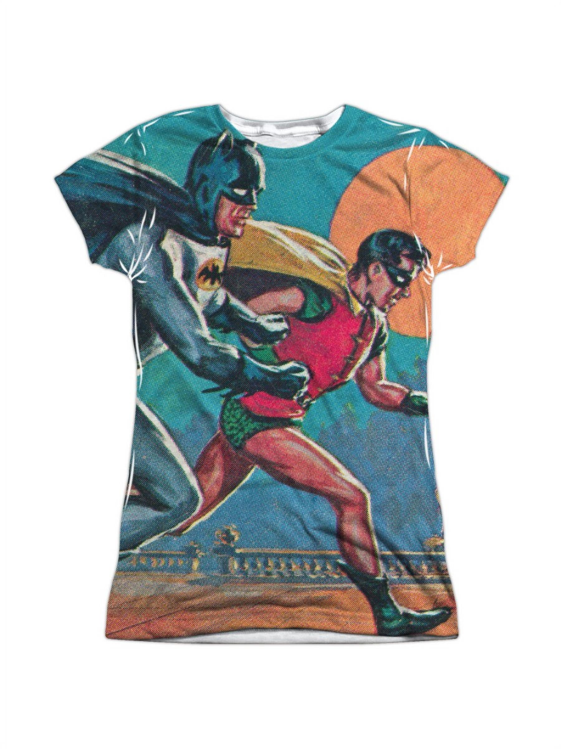 Batman Classic TV Series Retro Robin Let's Go Juniors Front Print T ...