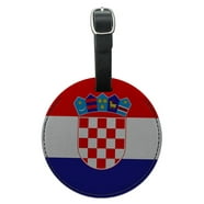 Ireland Irish Flag Round Leather Luggage ID Tag Suitcase Carry-On ...