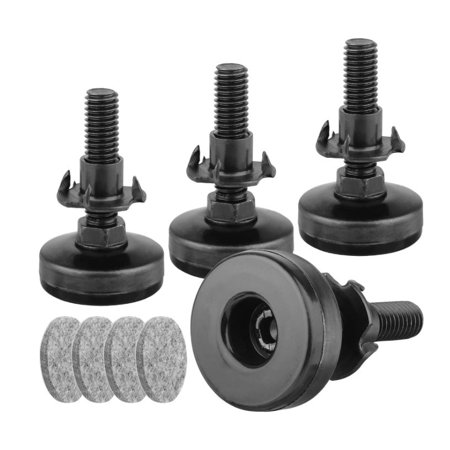 Full-hair black iron cover adjusting foot matching four-claw nut fixed ...