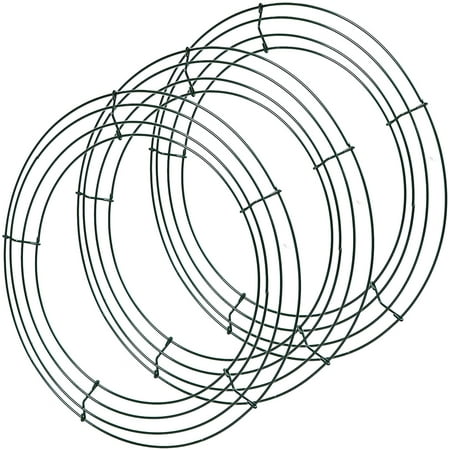 3 Pack Christmas Metal Wreath Frame Dark Green Wire Wreath Rings ...