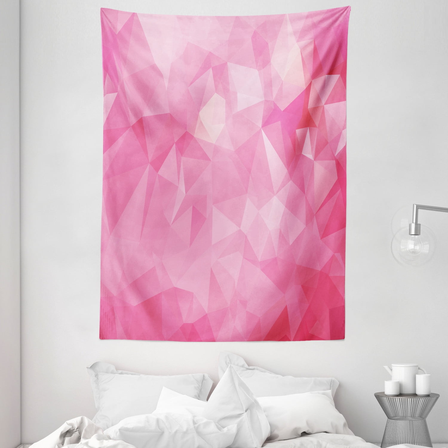 Pink Tapestry, Abstract Polygonal Design with Fractal Look and ...