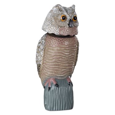 Solar Owl Decoys to Scare Birds Away, Resin Owl Garden Statue for ...