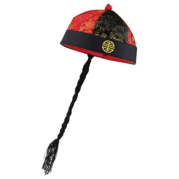 Thinsony Trendy Kids Chinese Emperor Cap with Ponytail Role Play Party ...