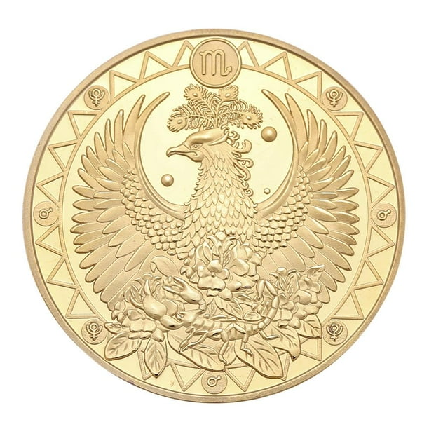 Peggybyg 5Pcs Constellation Gold Plated Commemorative Coin Collectible ...