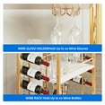 Dextrus Wine Bar Cart, Small Rolling Serving Cart with Wine Rack and ...