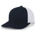 Pacific Headwear Trucker Snapback Cap 104C Navy/White/Navy Os - Walmart.com