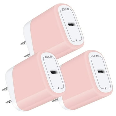 AILKIN 20W PD USB-C Wall Charger Adapter Plug with 2PACK 6ft Cables ...