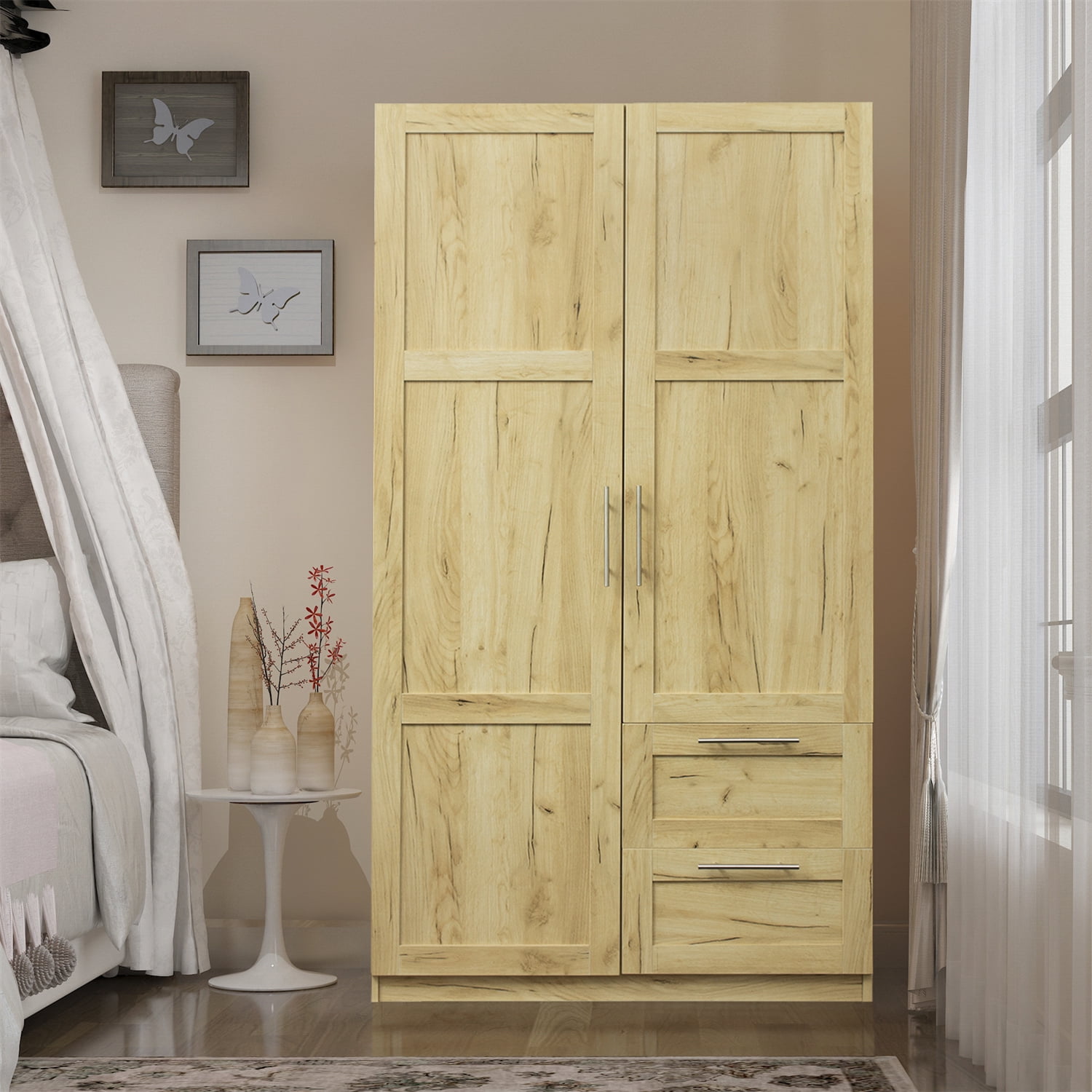 70.87" High Wardrobe & Kitchen Cabinet, Freestanding Storage Cabinet ...
