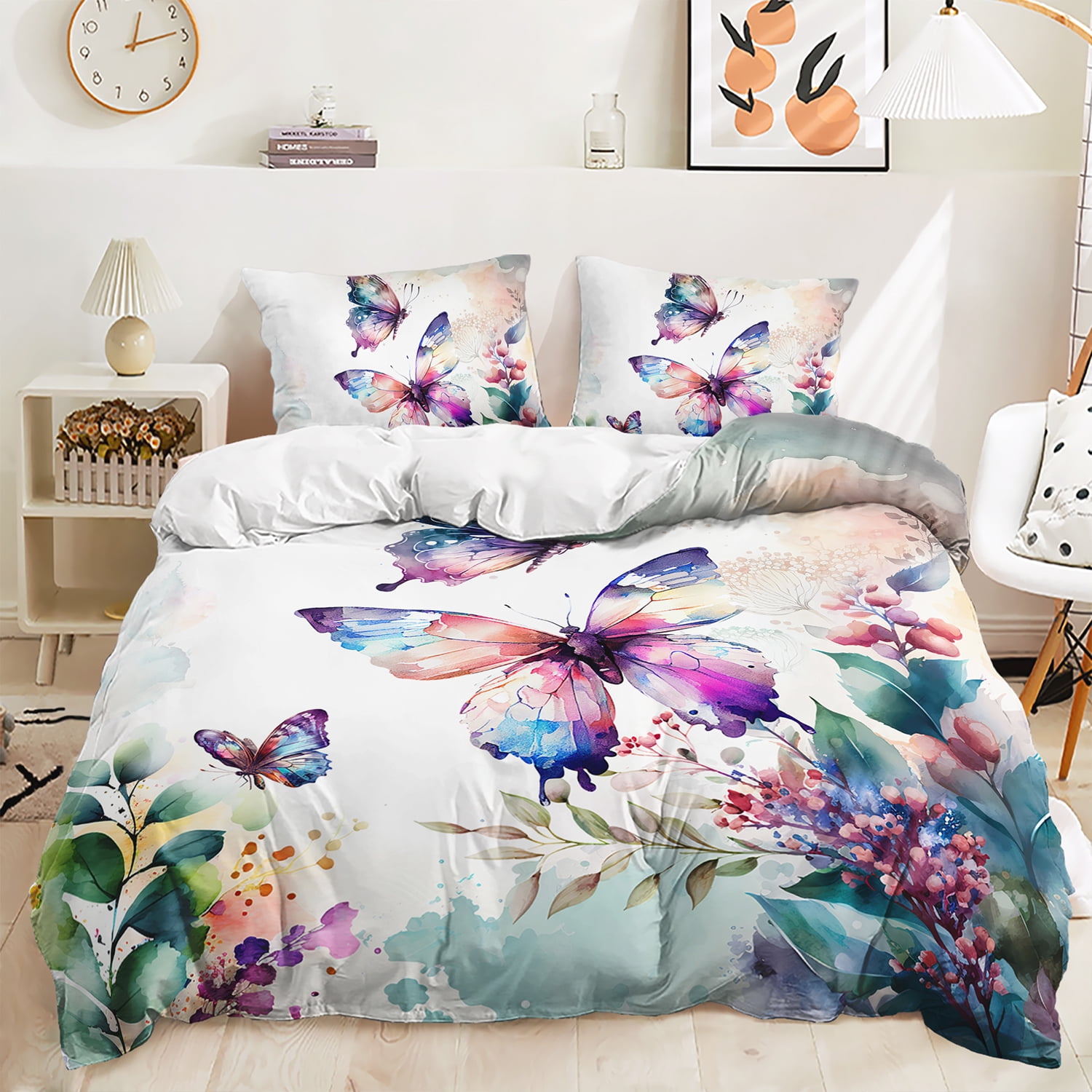 Hosima 3-piece 3D Digital Printed Duvet Cover,Colorful And Beautiful ...