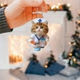 2D Cute Acrylic Car Pendant Keychain Cartoon Nurse Cat Flat Ornament ...