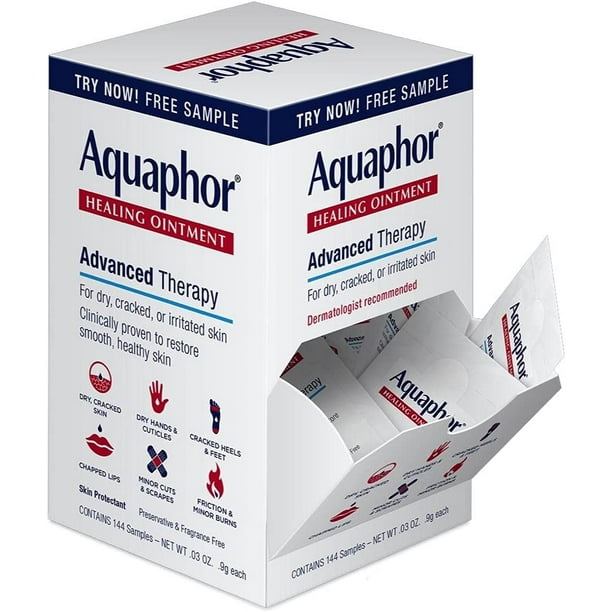 Aquaphor Healing Ointment,Contains 144 Packets, Net Wt 0.03 oz. (0.9g ...