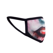 Vampire Teeth Face Mask Funny Halloween Fangs Novelty Graphic Nose And ...