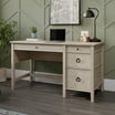 Sauder Dixon City Desk with Storage Shelves in Brushed Oak, Brushed Oak ...