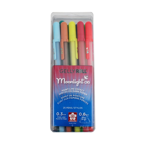 Sakura Gelly Roll Moonlight Pen Set, Fine, 25-Colors - Walmart.com