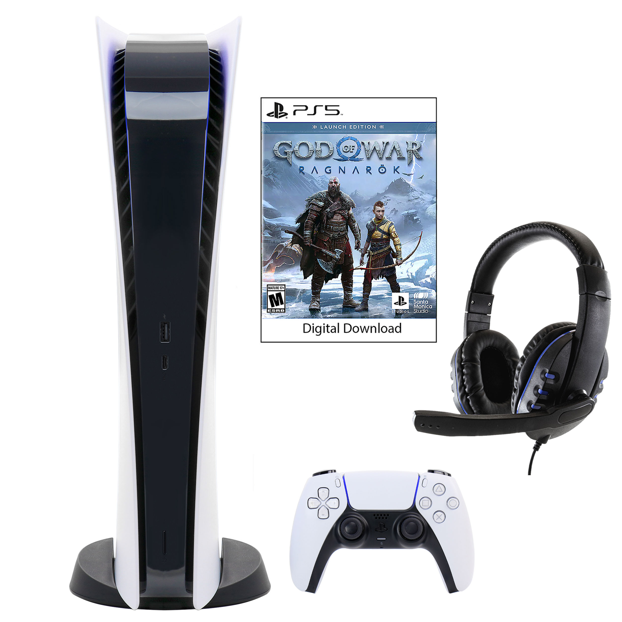 Sony PlayStation 5 Digital GOW: Ragnarok Console with Universal Headset - Walmart.com