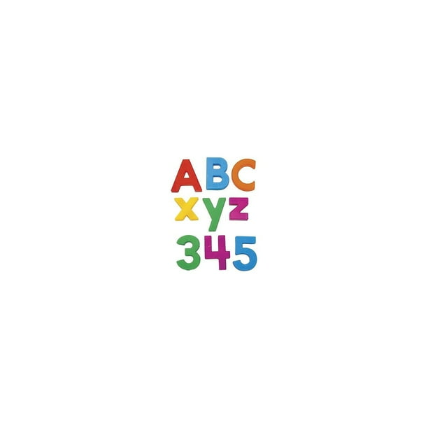 Educational Insights Multicolored Jumbo AlphaMagnets & MathMagnets, 100 ...