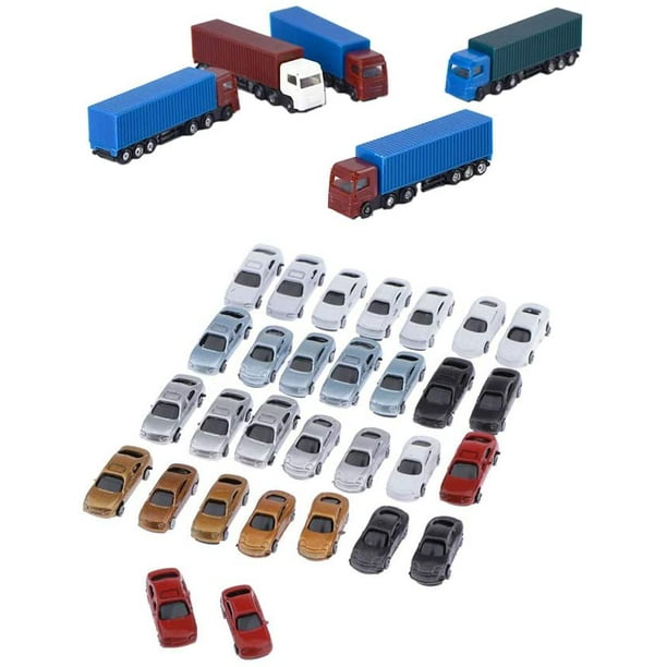 35 Packs 1/200 Z Scale Car & Truck Mini Street Building Diorama Sand ...