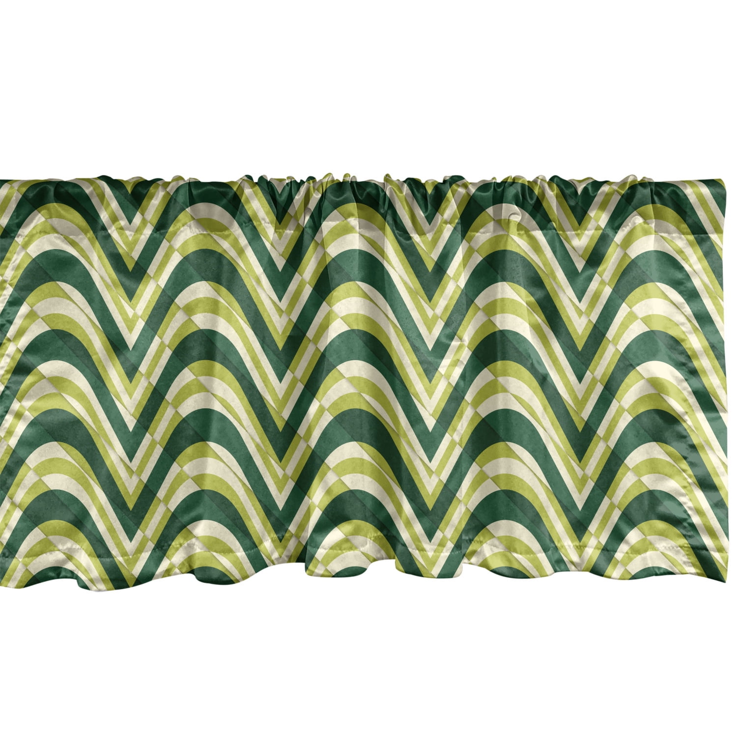 Abstract Window Valance Pack Of 2 Nature Toned Curvy Stripes And