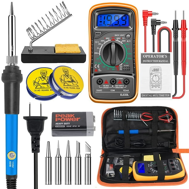 Digital Multimeter with 60W Soldering Iron Kit, Electronics Welding ...