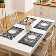 Bohemian Daisy Placemats Set of 4, Mosaic Flower Classic Traditional ...
