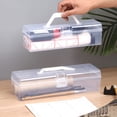 2 Pcs Paint Storage Box for Acrylic Paint, Portable Clear Acrylic Paint ...