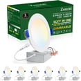 MINSUI-6 Inch 5CCT Ultra-Thin LED Recessed Ceiling Light with Junction ...