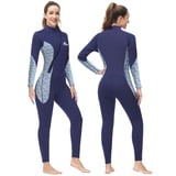 Owntop Women's 3mm Neoprene Full Sleeve Wetsuit, Front Zip, Warm Diving ...