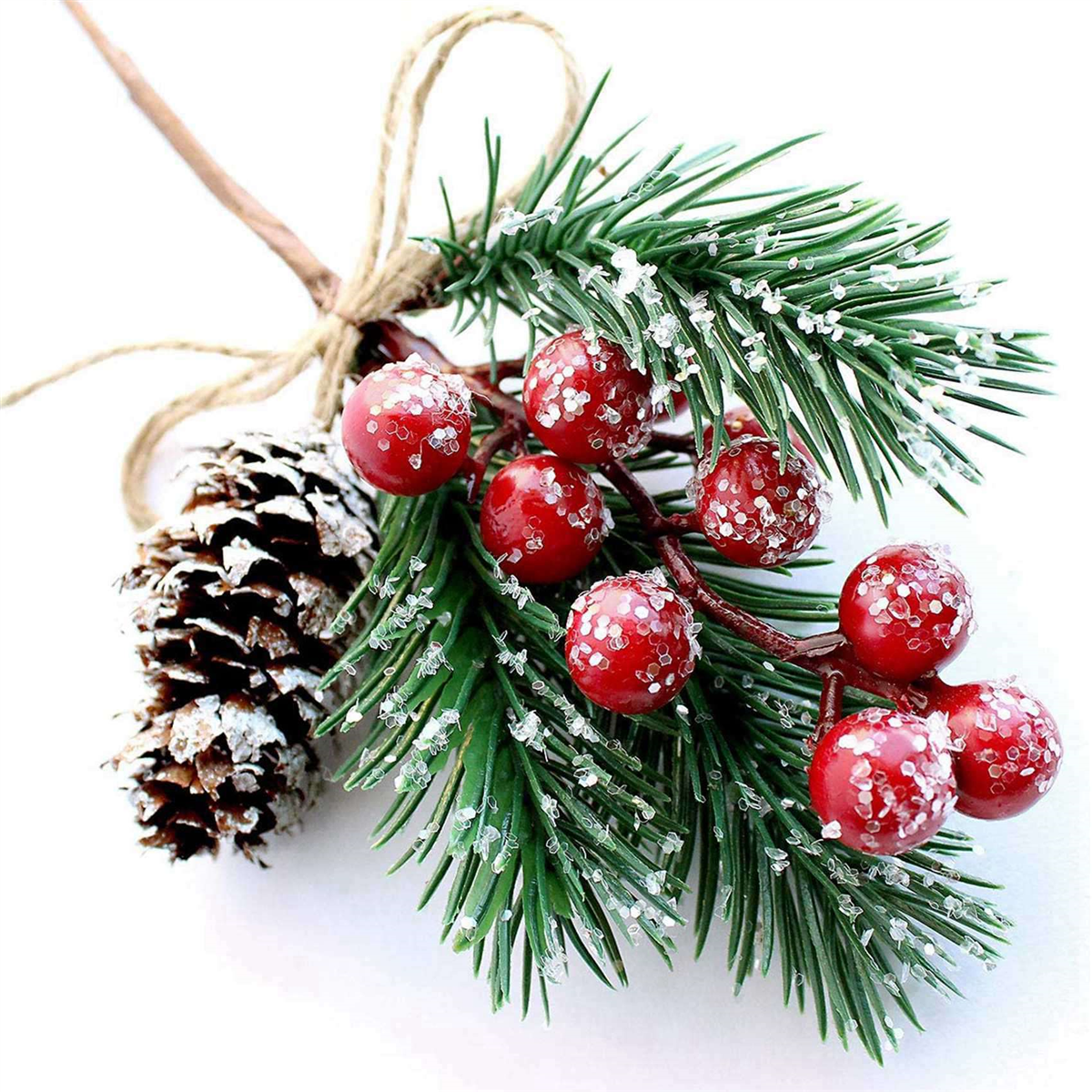 Click here for Unbranded Red Berry Stems Pine Branches Evergreen... prices