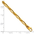 4.5mm 18k Solid Yellow Gold Polished Fancy Oval Link 7.5 In Bracelet ...