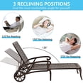 Gretop Cast Aluminum Patio Lounge Chair,Adjustable Reclining Chaise ...