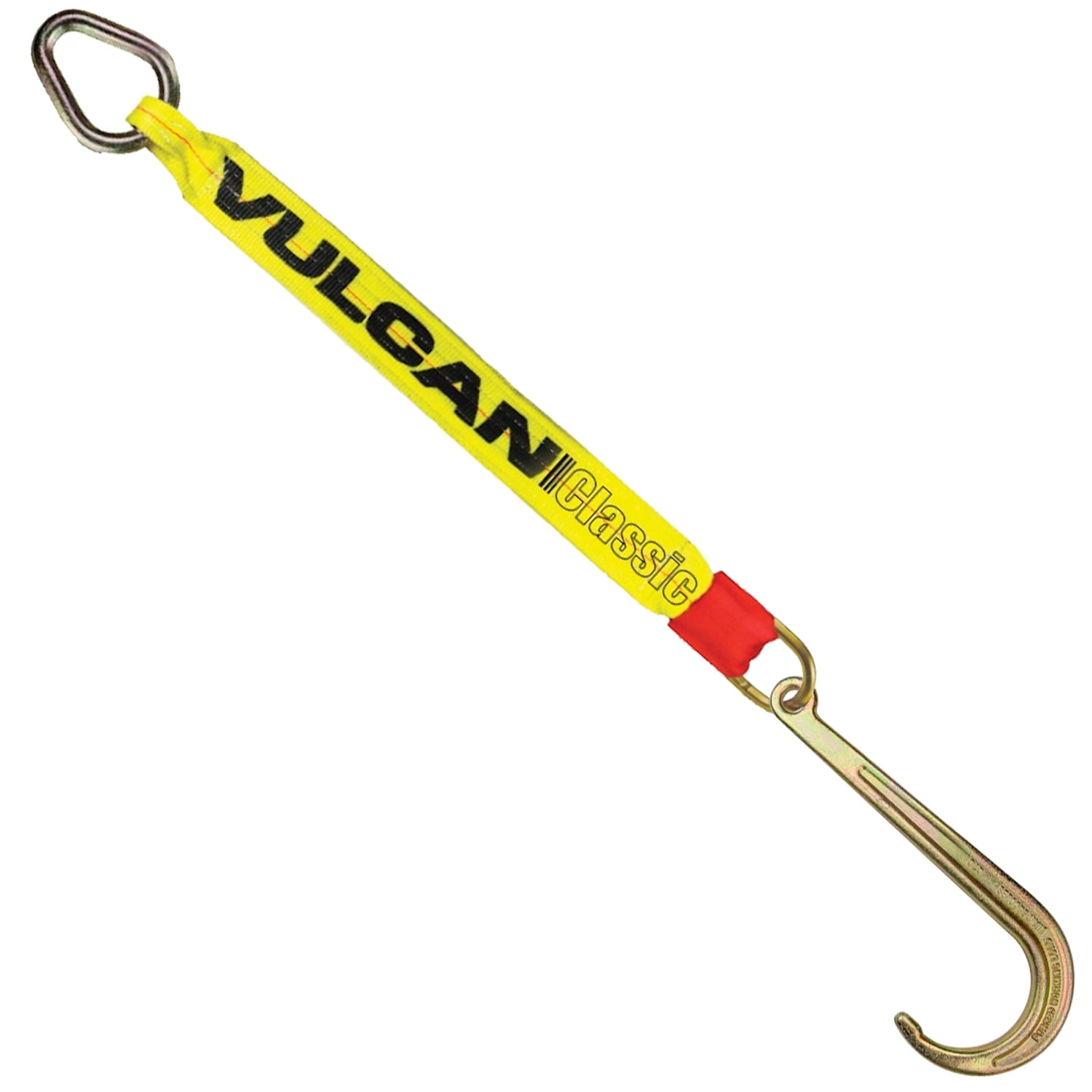 VULCAN Single Leg Web Strap with 15 Inch Forged J Hook - 47 Inch ...