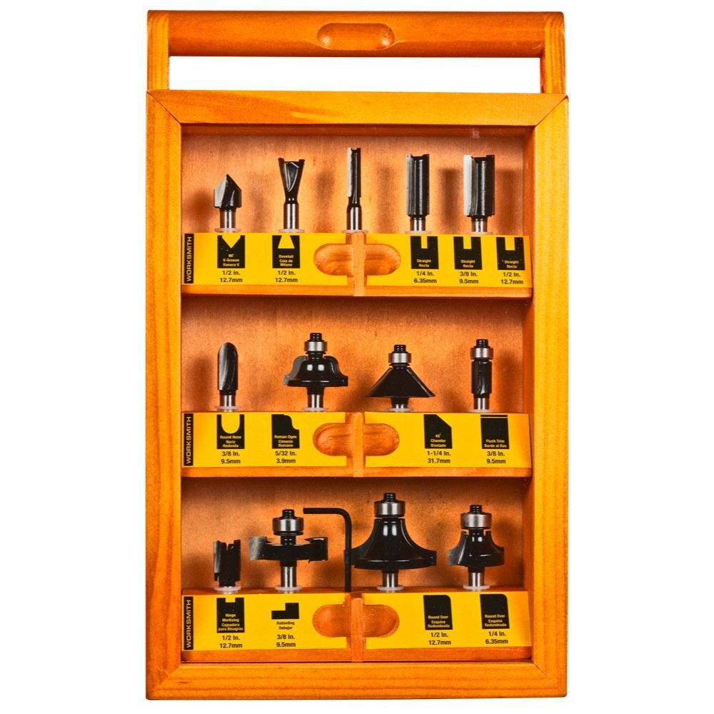 482322 Router Bit Set (13 Piece), Includes 13 of the most popular ...