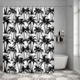 Bathroom Shower Curtain Summer Palm Tree Seamless Waterproof Shower ...